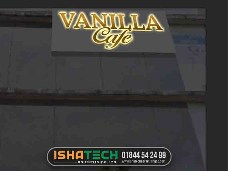 LED Nameplate for Vanilla Cafe